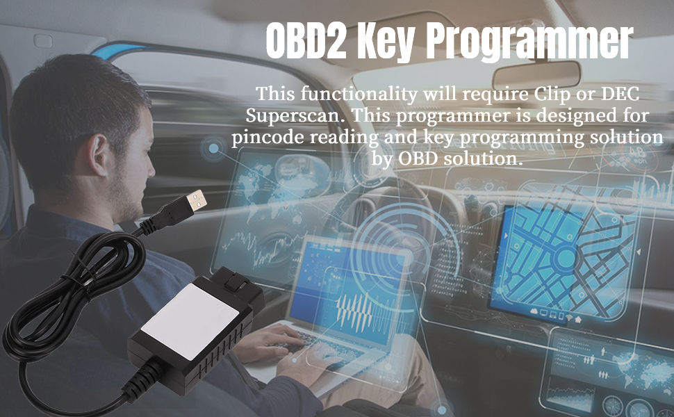 Cryfokt Car Key Programmer, 4 in 1 Key Fob Programmer Immobilizer Tool ...