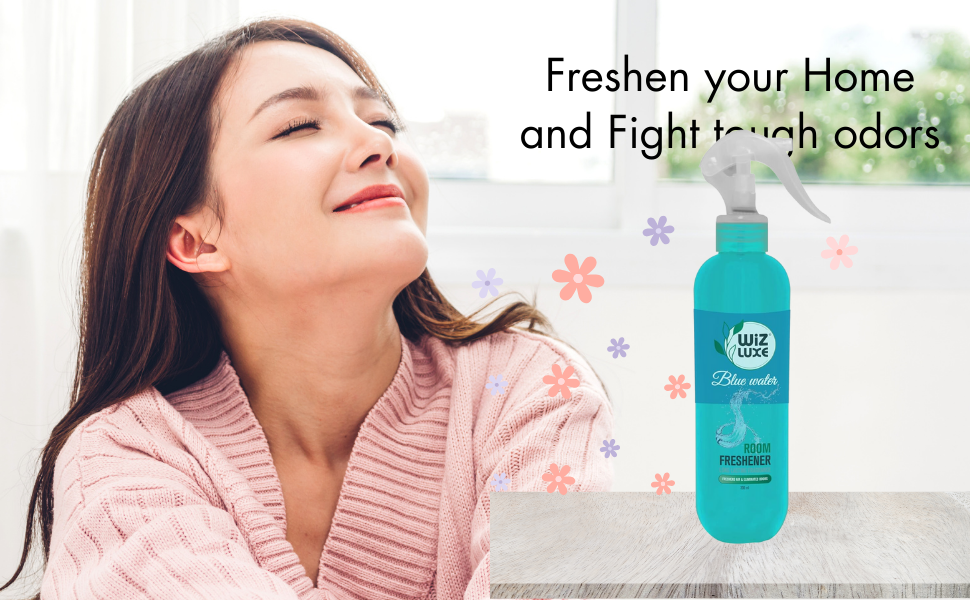 Wiz Room Air Freshener Spray 300ml - Blue Water | Long Lasting Fragrance | Nature inspired ...