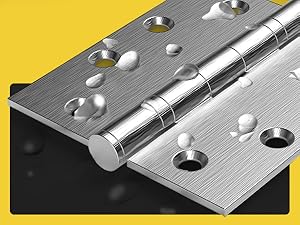 KOLET Ball Bearing Door Hinges, 4.5 x 4 Inches Stainless Steel Door Hinges, Square Corner with ...