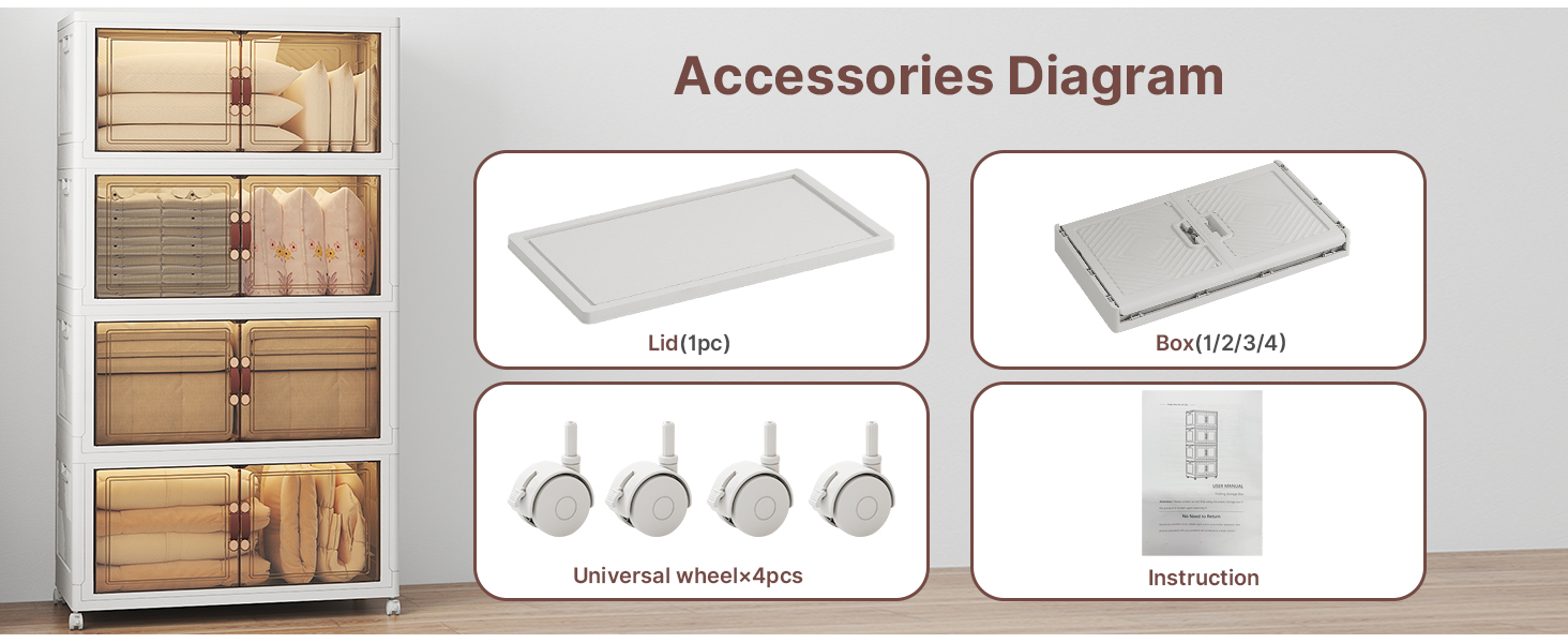 Amazon.com - VNVTO 360Qt Stackable Storage Bins with Lids, 3Pack Extra ...