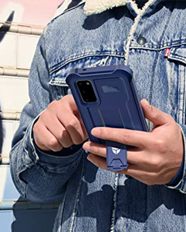 Dexnor for Samsung S10 Case, [Built in Screen Protector and Kickstand] Heavy Duty Military Grade ...