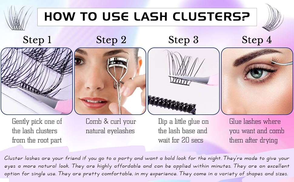 NIKITA.VIVI - 280pcs Lash Cluster & Lash Adhesive Glue DIY Lash Extension Kit | Lash Clusters D ...