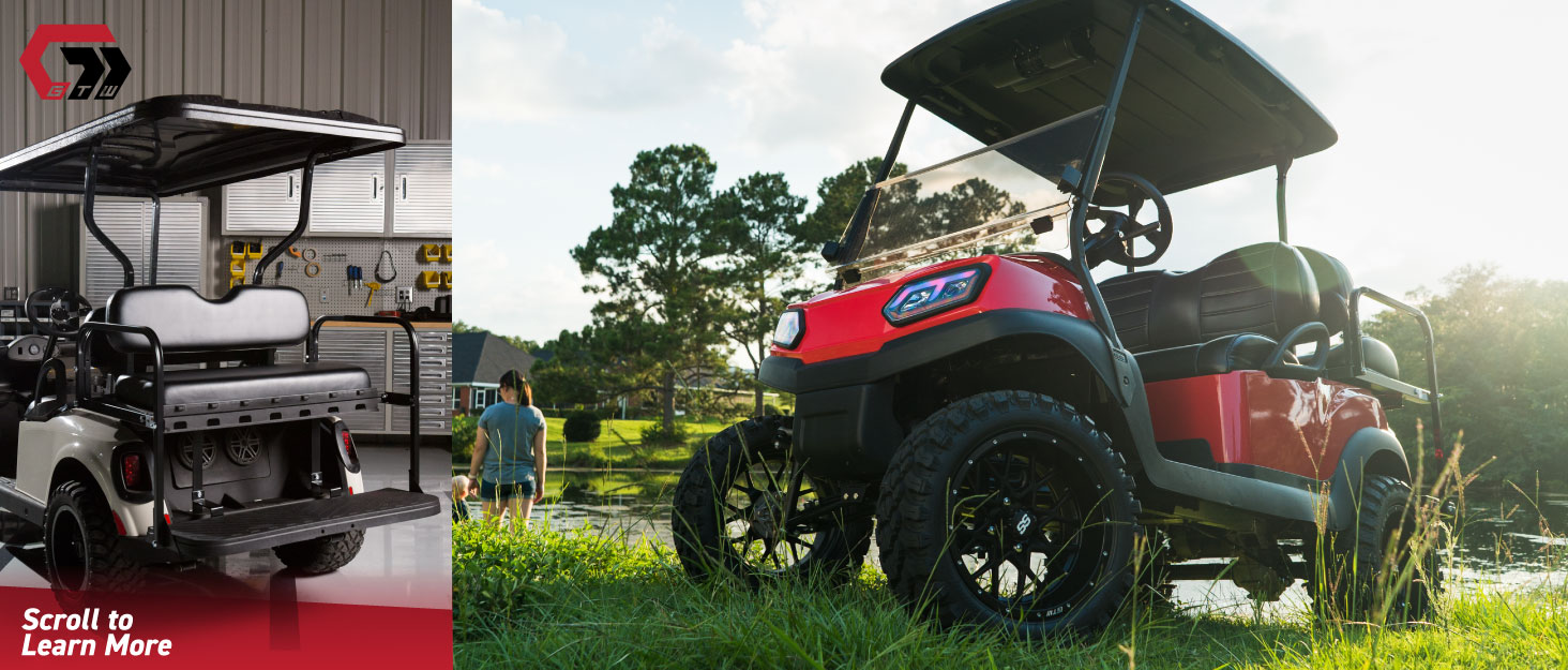 Amazon.com: GTW 15 Inch Golf Cart Wheels and Tires Combo | GTW Stellar Matte Black/Machined ...