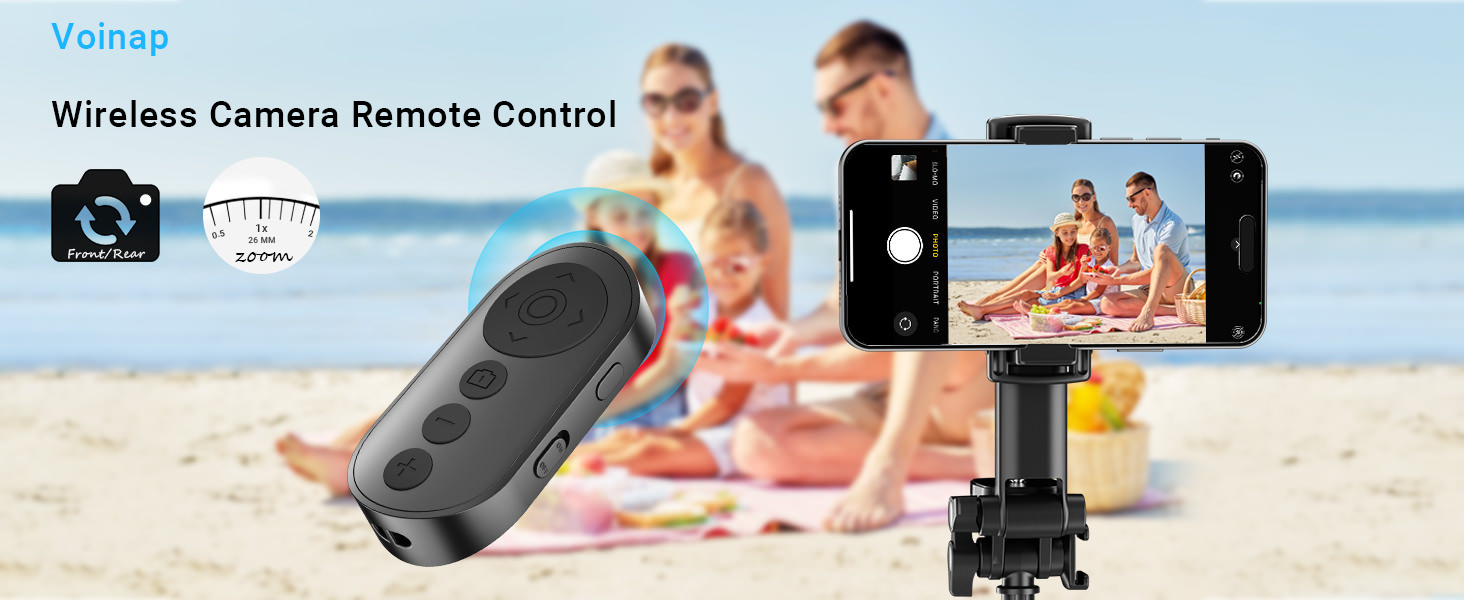 Amazon.com: Wireless Camera Remote Control with Zoom for iPhone & Android, Versatile Shutter ...