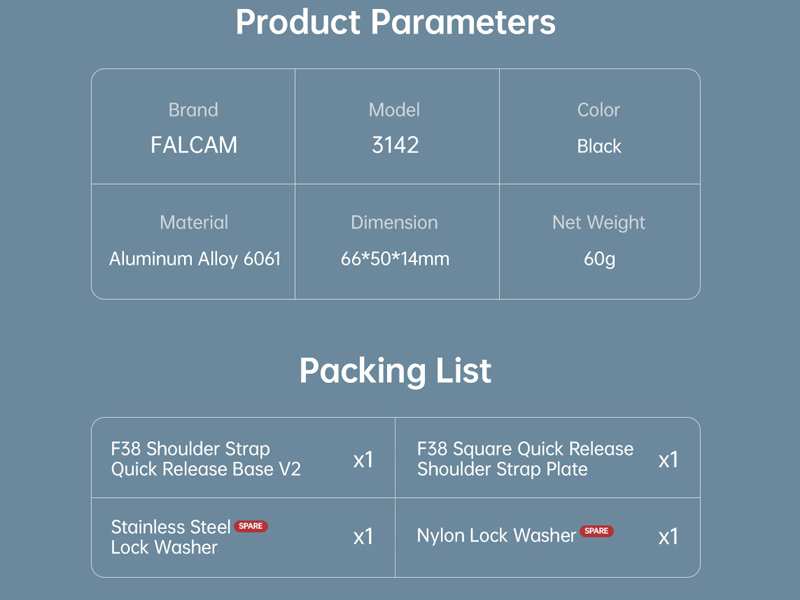 FALCAM F38 Kameraclip mit Platten-Kit V2, Schnellverschluss für Kamera am Rucksack-Schultergurt ...
