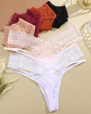 READY TO LOVE Thong Women's Lace Thong Underwear String Underwear Women Soft Lingerie Women's ...