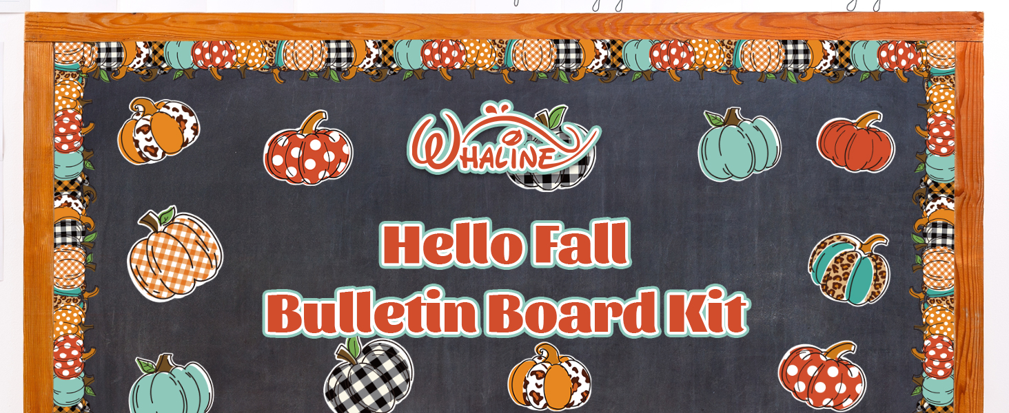 Amazon.com: Whaline 83Pcs Hello Fall Bulletin Board Kit Pumpkin ...