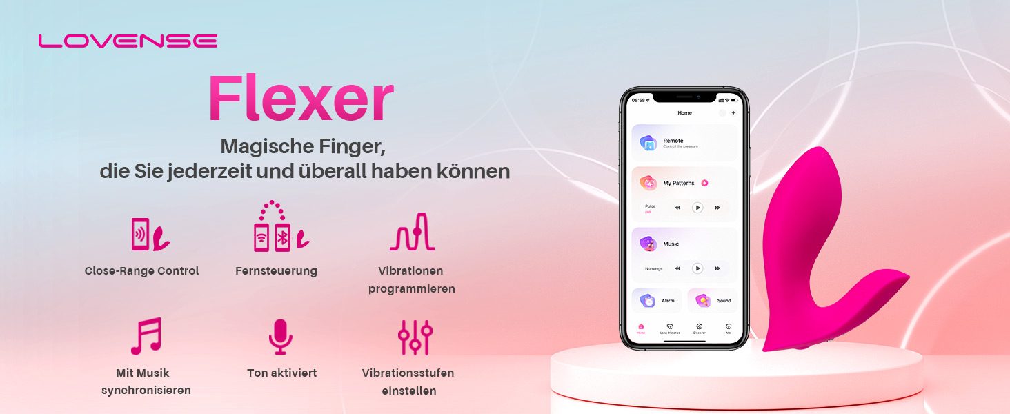LOVENSE Flexer Bluetooth Butterfly Vibrator mit APP, G-Punkt und Klitoris Vibratoren für sie ...