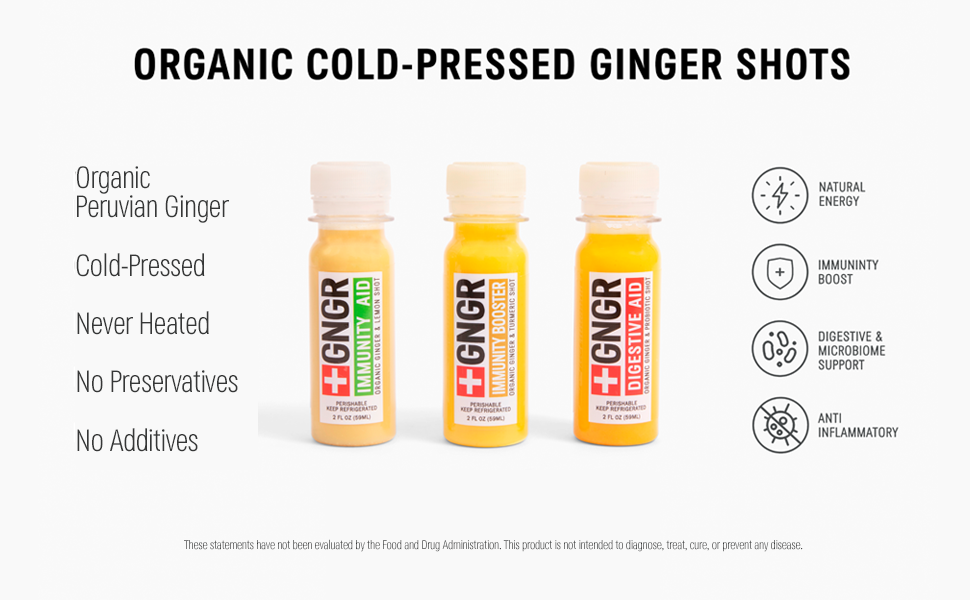 Amazon.com : Immunity Aid - Organic Ginger Shot with Lemon Juice, Raw ...