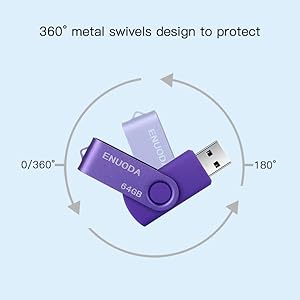 64GB USB Stick ENUODA Speicherstick Rotate Metall Mehrfarbig High Speed USB 2.0 Flash Drive ...