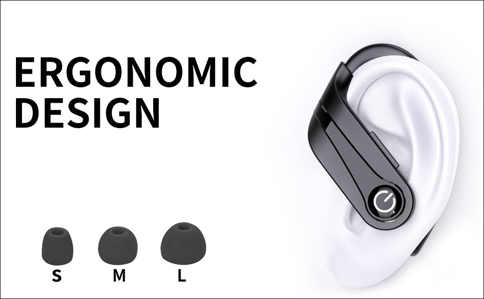 JIECAN Wireless Earbuds 72H Headphones with Mic Over Ear Bluetooth 5.3 ...