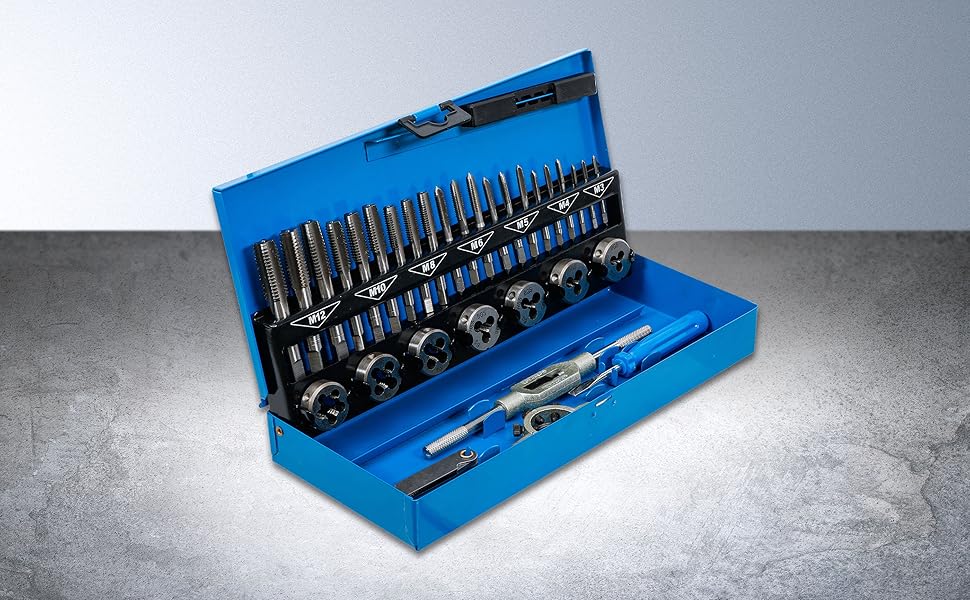 BGS 1925 | Gewindeschneid-Satz | 32-tlg. | M3 - M12 | metrisch | HSS-G-Stahl | inkl ...