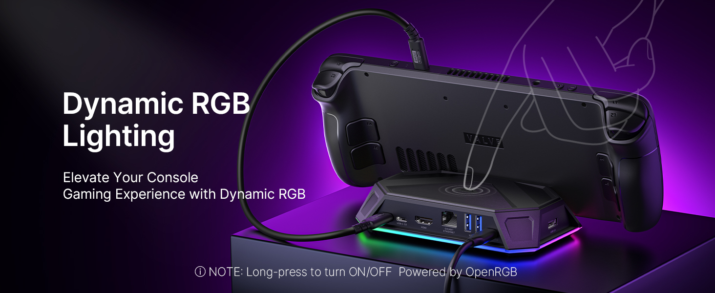 Amazon.com: JSAUX RGB Docking Station for Steam Deck (OLED)/ROG Ally/Legion Go, 8-in-1 Steam ...