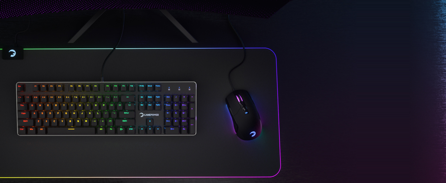 Amazon.com: GAMEPOWER Ogre RGB Mechanical Gaming Keyboard, 104 Full ...