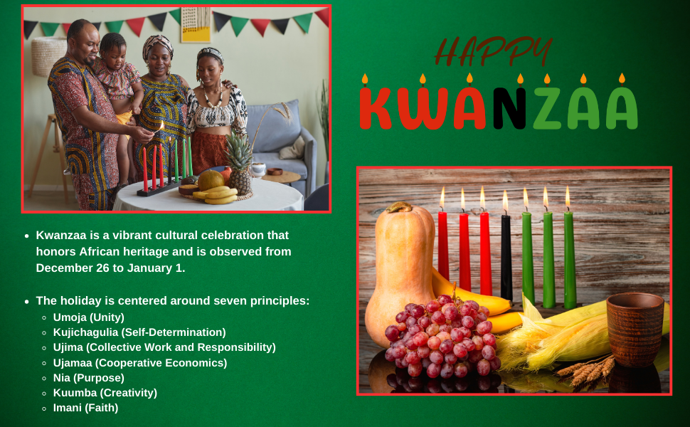 Amazon.com: Kwanzaa Black Kinara Candle Set with Kwanzaa Poster, Kwanzaa Kinara Set, Wood Kinara ...