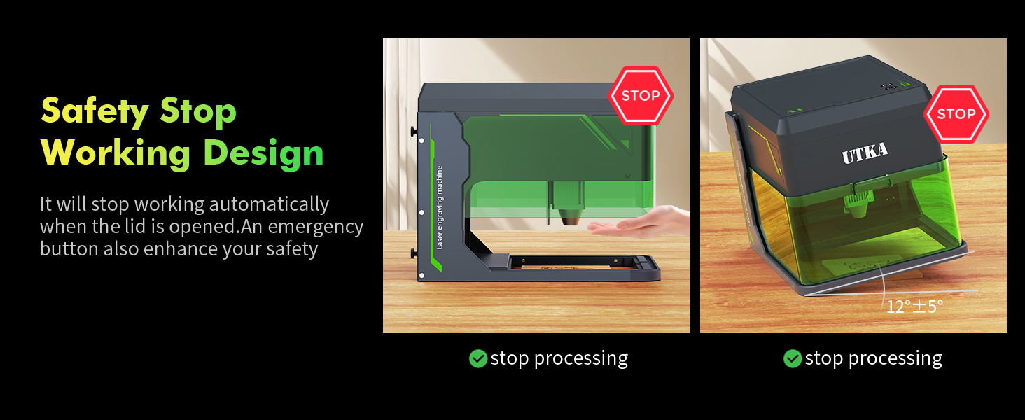 Amazon.com: UTKA 10W Mini Laser Engraving Machine, 8000mm/min High-Speed Laser Engraver,Laser ...