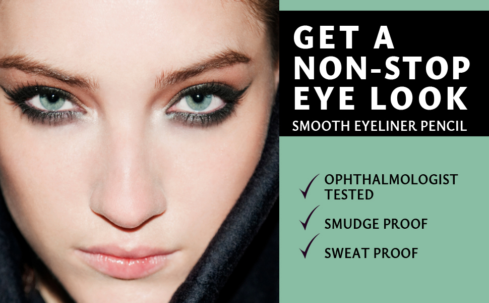 Amazon.com : Khasana Eyeliner Pencil, Glide On, Waterproof, Ultra Smooth & Creamy Application ...