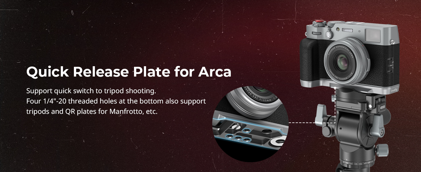 Amazon.com : SmallRig X100VI / X100V Handgrip L-Shape Grip with Quick Release Plate for Arca ...