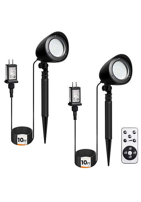 SURAIELEC Spot Lights Outdoor, Remote Control LED Spotlights with Timer ...