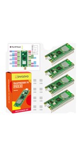 Amazon.com: DVOZVO 4Pack Raspberry Pi Pico W with Pre-Soldered Headers, Raspberry Pi RP2040 Chip ...
