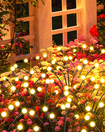 Cnkeeo Solar Firefly Lights with Remote, 4 Pack Solar Lights Outdoor Waterproof, Solar Pathway ...