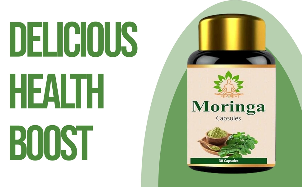 Yogban Ayurveda Moringa Capsule, Drumstick Leaf (30 CAPSULES), 500mg each | Organic Capsule ...