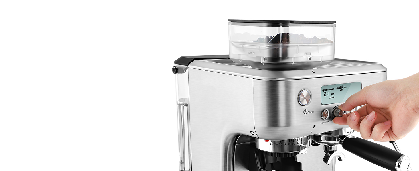 Amazon.com: CASABREWS Espresso Machine with Grinder, Barista Espresso Maker with Milk Frother ...
