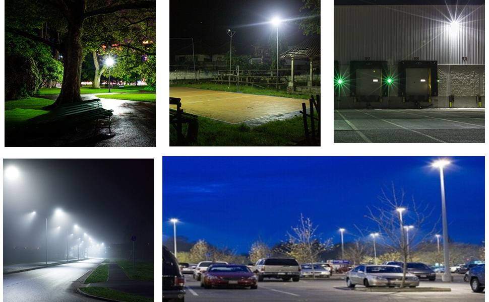 Amazon.com: 300W Outdoor LED Parking Lot Light with Adjustable Slip Fitter Mount, 5000K LED Area ...