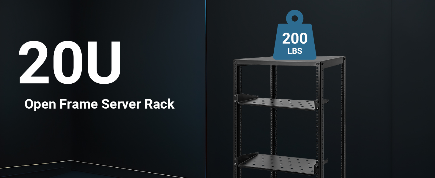 Amazon.com: Eastrexon 20U Server Rack w/ 2 Racks, Versatile Open Frame ...
