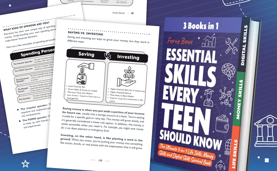 Amazon.com: Essential Skills Every Teen Should Know: The Ultimate 3-in-1 Life Skills, Money ...
