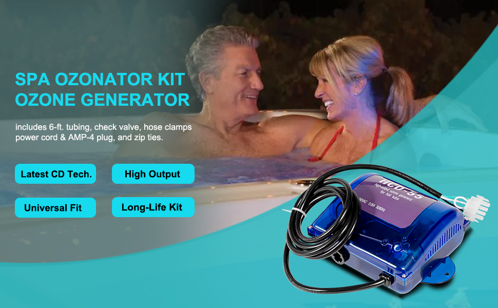 Amazon.com: HCD-55 Spa Ozonator Kit, High Output Ozone Generator for Hot Tubs and Swim Spas, Hot ...