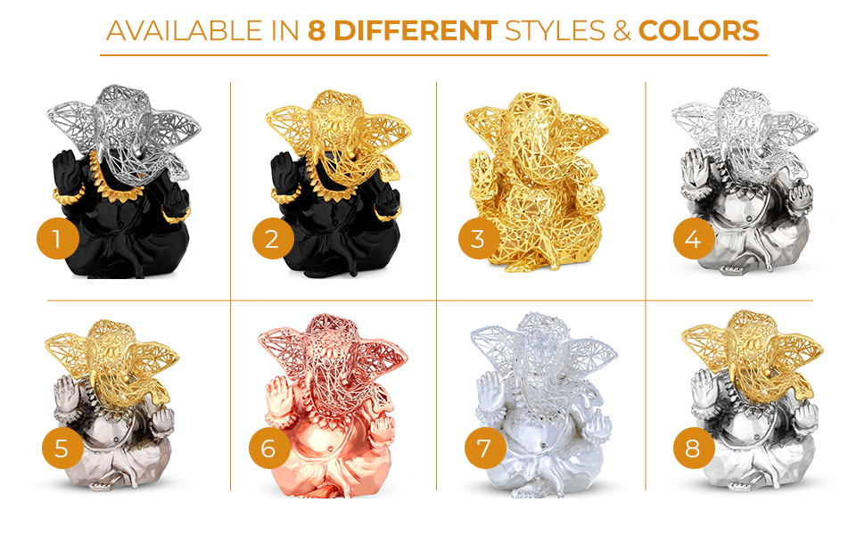 Art & Tech Resin Ganesh Idol for car Dashboard, Home décor, Office ...