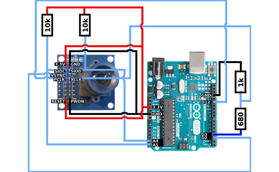 Robocraze OV7670 300KP VGA Camera Image sensor Module Compatible With Arduino : Amazon.in ...