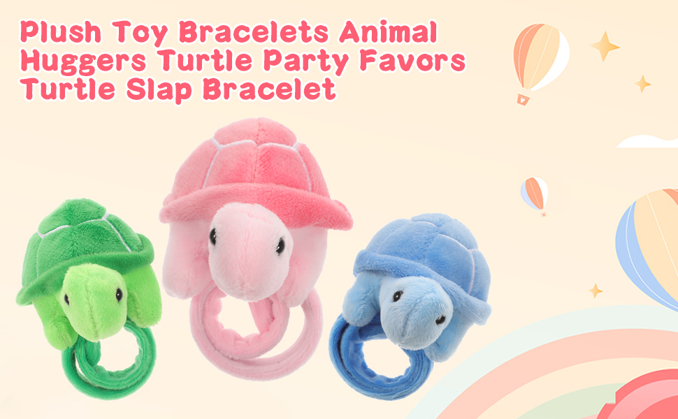 Amazon.com: Abaodam Turtle Slap Bracelet Plush Animal Slap Band Toy ...