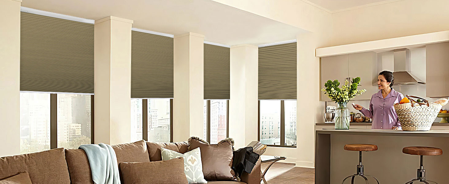 Amazon.com: MiLin Cordless Cellular Shades No Tools No Drill Blinds for ...