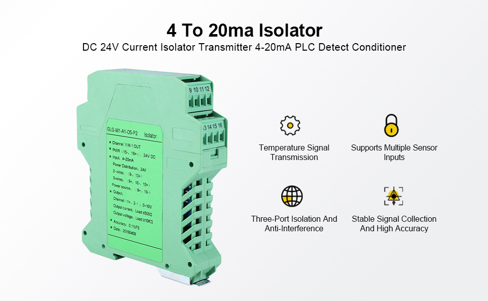 Amazon.com: messumformer 4-20mA to 0-10V Converter, Transmitter 4-20mA PLC Detect Conditioner DC ...