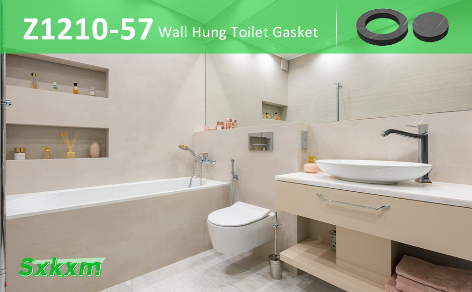 Amazon.com: Wall Hung Toilet Gasket, Z1210-57 Toilets Seal Gasket, 4" Neoprene Gasket, Wall ...