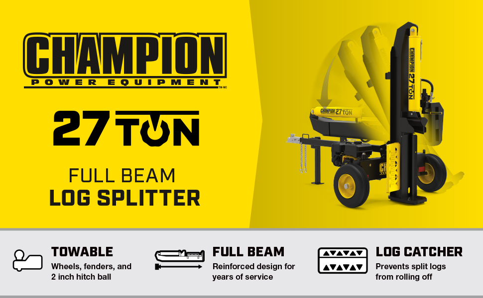 Amazon.com : Champion Power Equipment 27-Ton Horizontal/Vertical Full ...