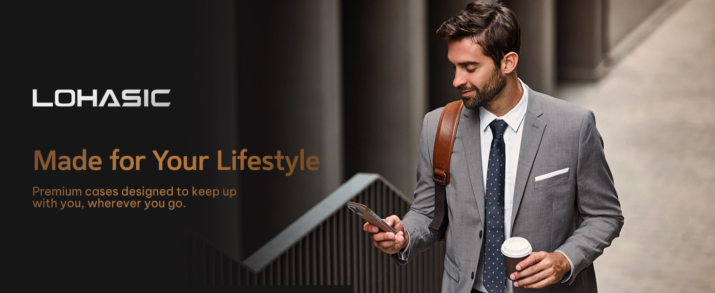 Amazon.com: LOHASIC Compatible with Magsafe for iPhone 15 Pro Max Case, Luxury Leather Business ...