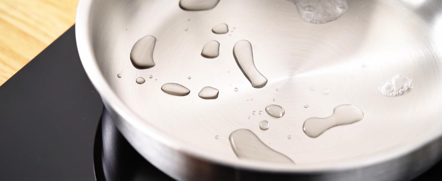 Amazon.com: Inqibee Tri-ply Stainless Steel Pots and Pans Set,8.5-12 Inch Sauté Pans and 2 QT ...