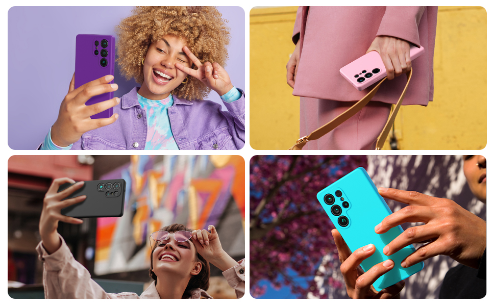 Amazon.com: CUZMIGO Silicone Case for Samsung Galaxy S25 Ultra, Soft Slim Liquid Silicone Phone ...