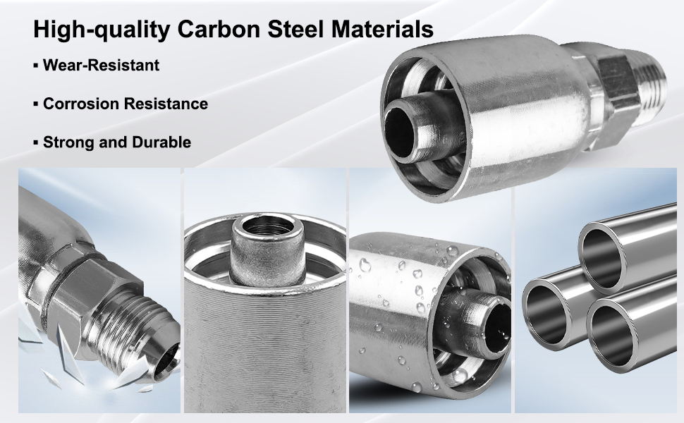 Amazon.com: 12Pcs 1/2"Hose x 1/2" JIC Male Hydraulic Hose Crimp Fitting Ends Fit for Dayco ...