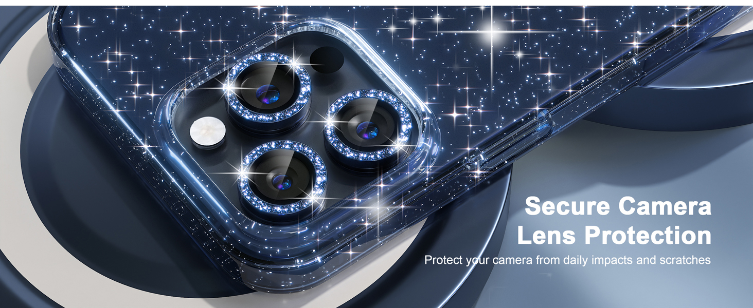 Amazon.com: Choiche Compatible for iPhone 15 Pro Max Case, Women Cute Clear Glitter Bling ...