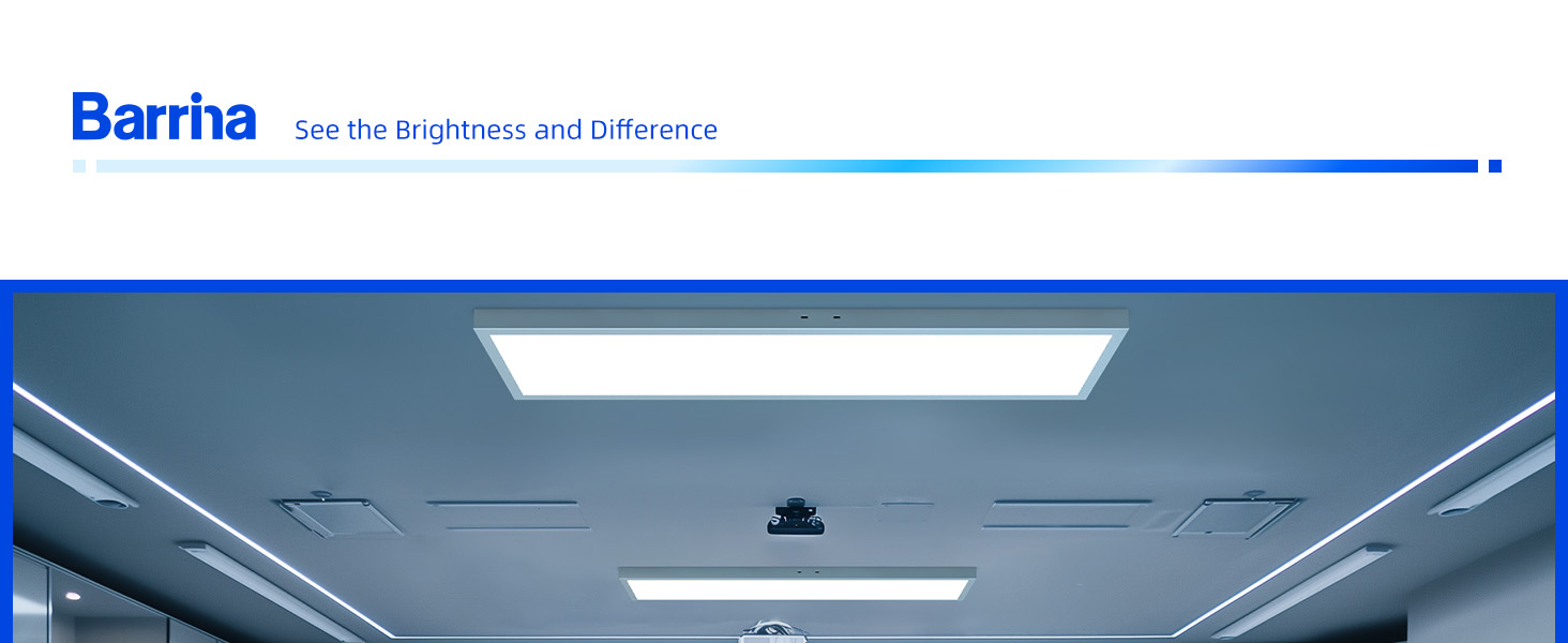Barrina 1x4 LED Flat Panel Light Surface Mount, 8640LM 72W, 0-10V Dimmable, Selectable Flat ...