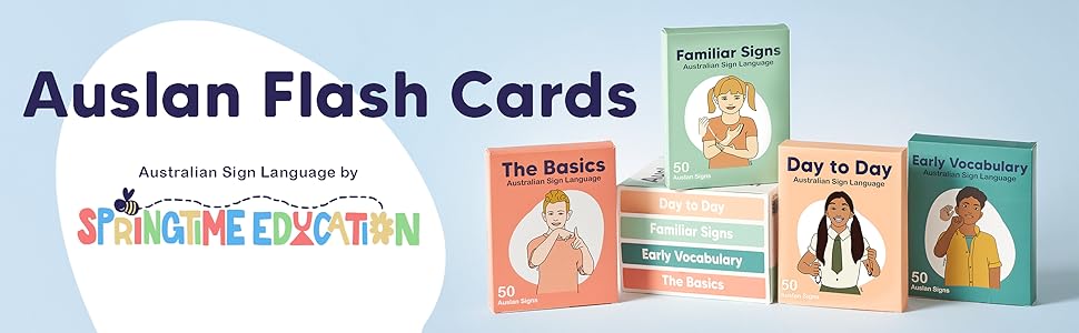 Auslan Sign Language 200 Flash Cards - Learn Australian Sign Language ...