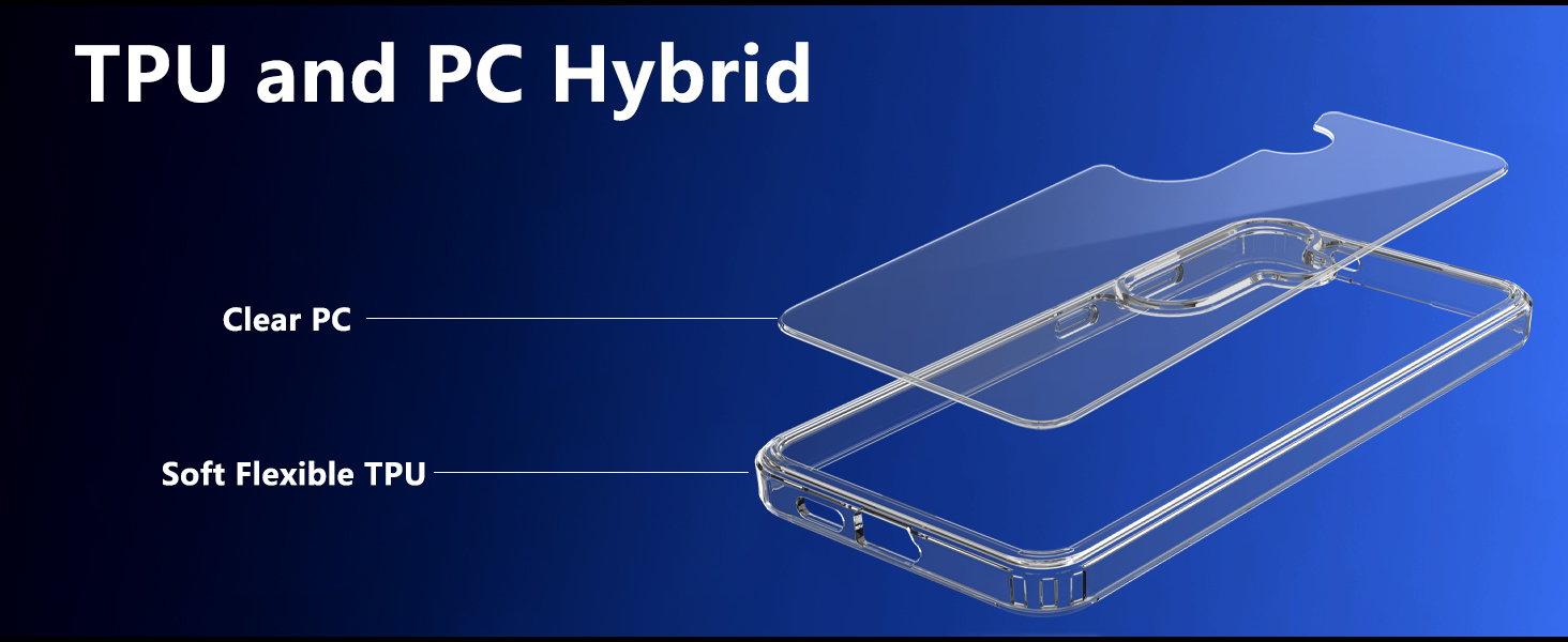 Anoowkoa Case for Samsung Galaxy A55 5G TPU and Clear PC Hybrid Hard Acrylic Slim Phone Case ...