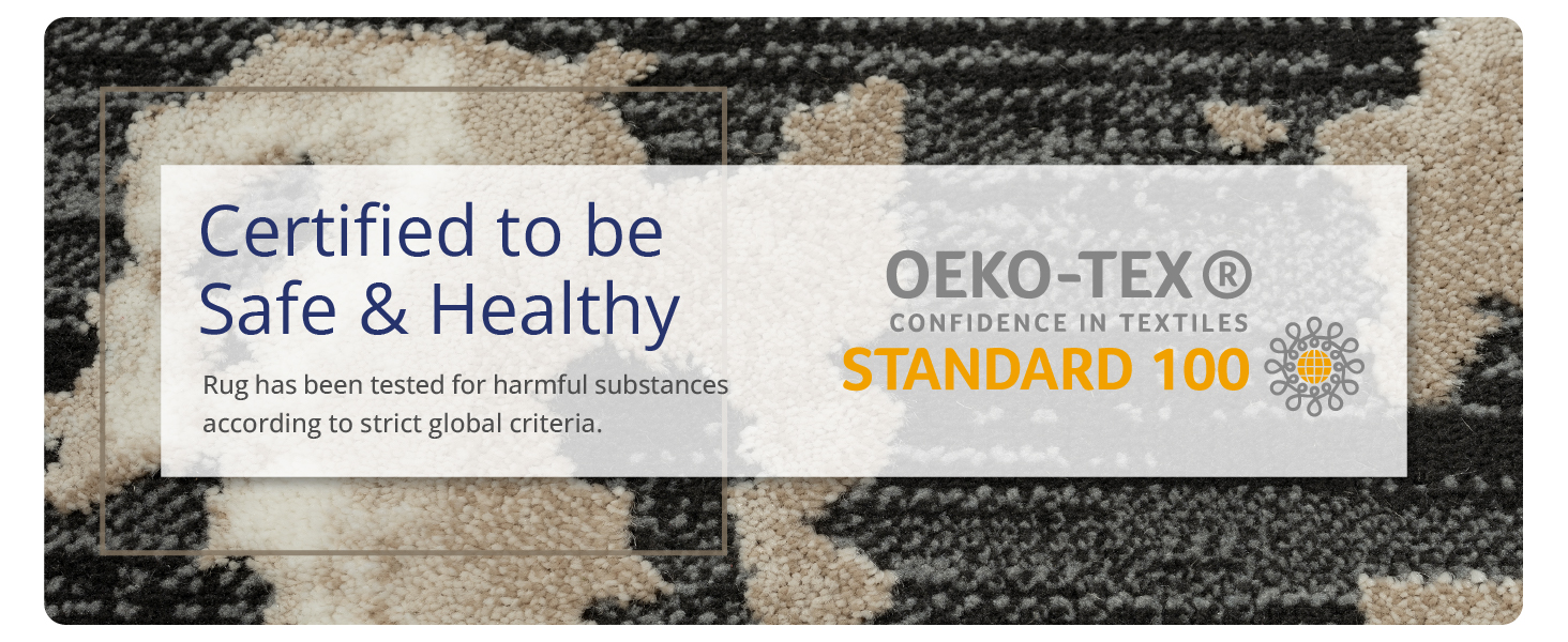 Amazon.com: Abani Terra Cream Area Rug for Living Room, Bedroom - Black Abstract Pattern - 8' x ...