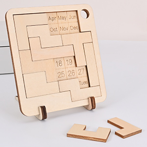 Amazon.com: Wooden Daily Puzzle Calendar - 365 Days Brain Burning Jigsaw Puzzle Desk Calendar ...