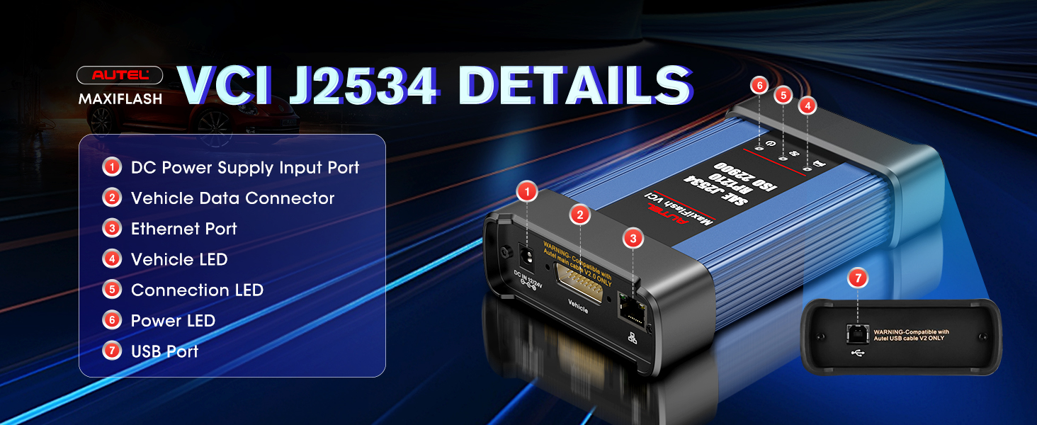 Amazon.com: Autel J2534 MaxiFlash VCI, 2025 J2534 Reprogramming Tool ...