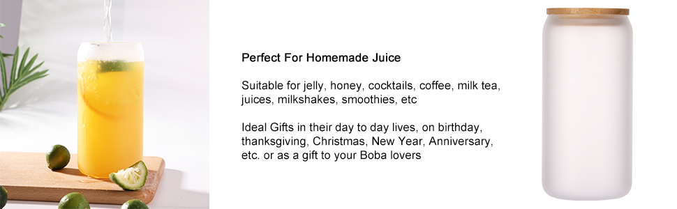 Amazon.com: Moretoes 16oz Sublimation Glass Cups with Lids and Straws, Iced Coffee Cups ...